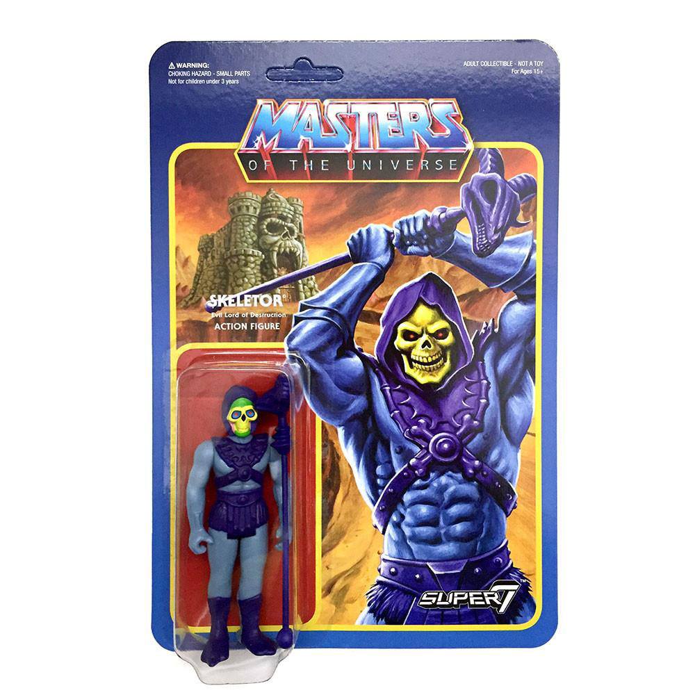 SKELETOR FIGURINE MOTU WAVE 2 RE-ACTION SUPER7 10 CM - Kingdom Figurine